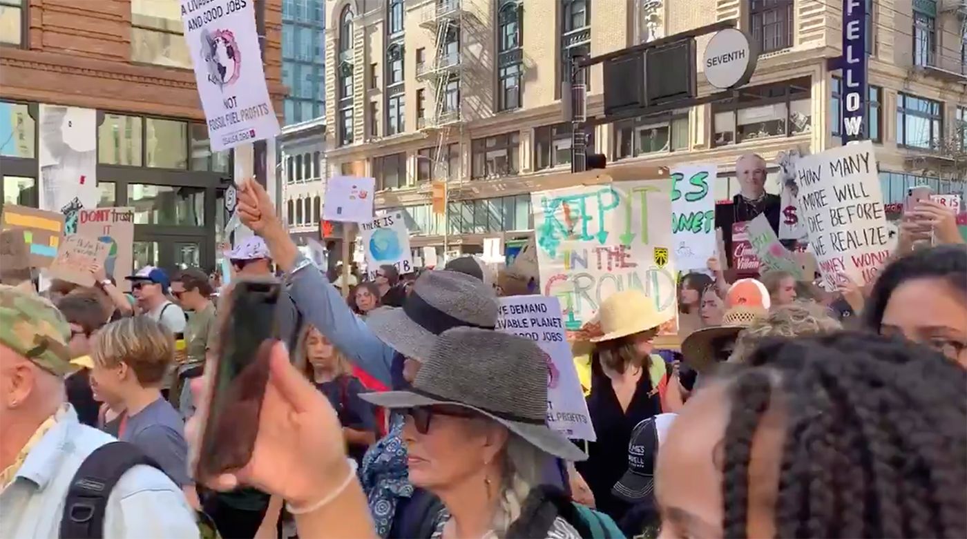 Climate Strike March Shuts Down Market Street, Buses Re-Routed