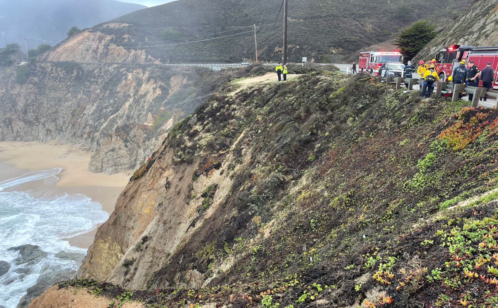 Car Goes Off Cliff Near Devil's Slide On Highway 1, Driver Survives