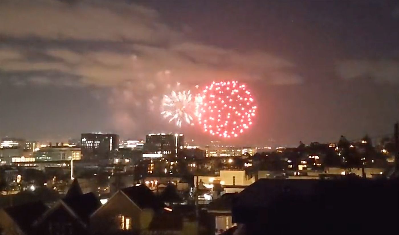 Late Night Fireworks For Metallica's 40th Anniversary & Matrix Premiere ...