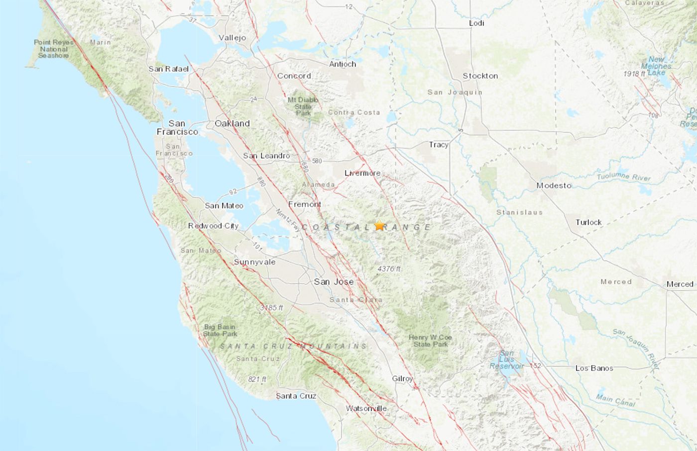 3.4M Earthquake Gives a Small Shake to the San Jose Foothills