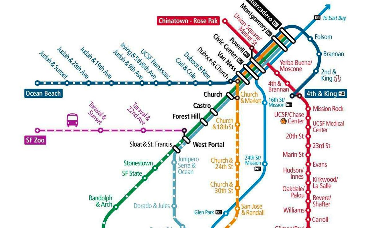 Take A Look At Your New Muni Subway Map With Central Subway Starting