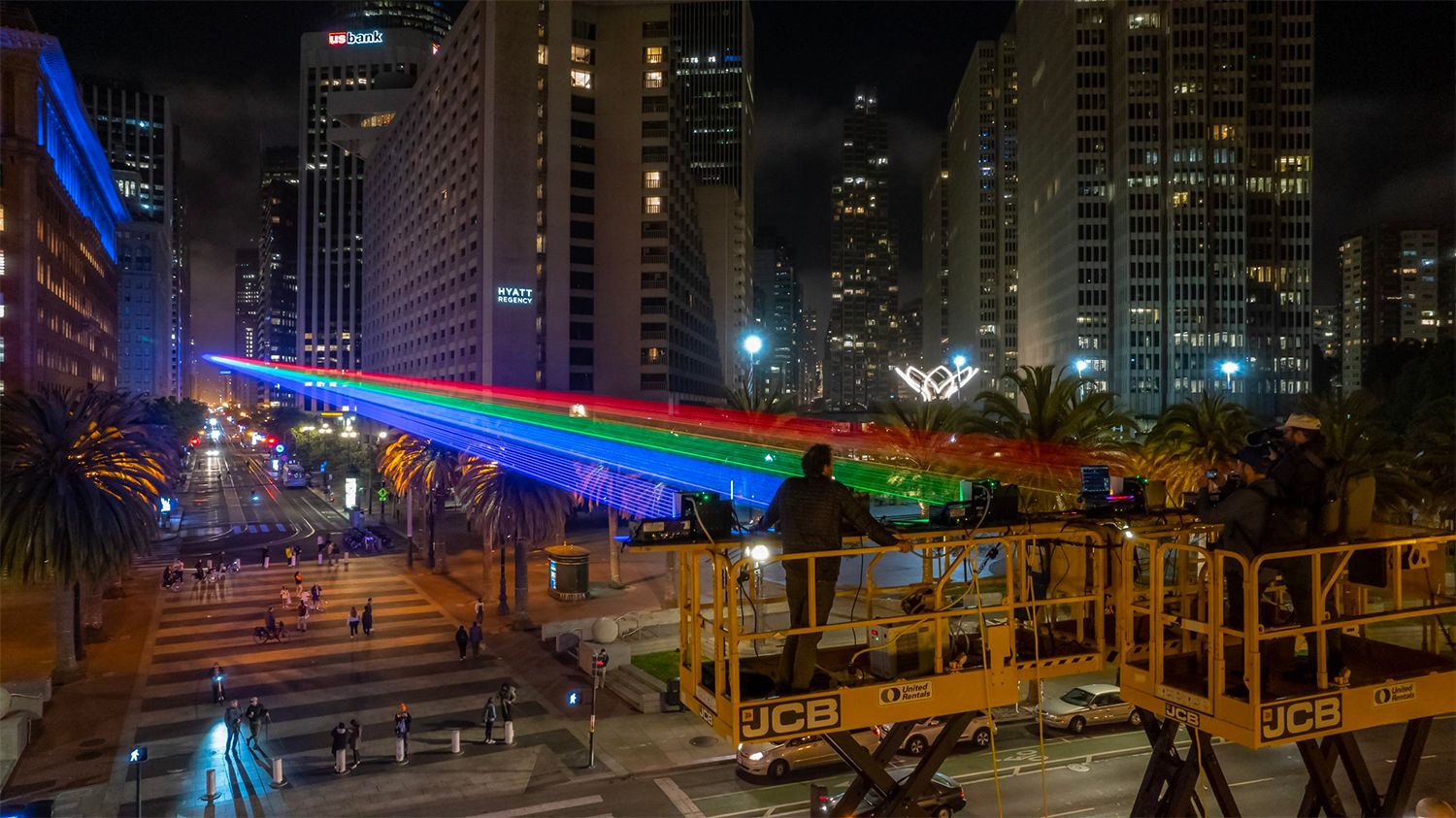 NY Artist Says Market Street Rainbow Laser Light Installation Is ...