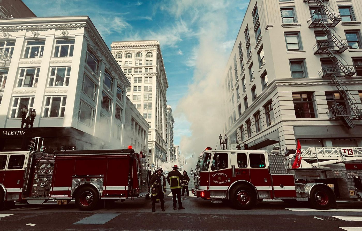 Burst Steam Pipe Fills Part of Grant Avenue With Cloud of Steam, SFFD ...