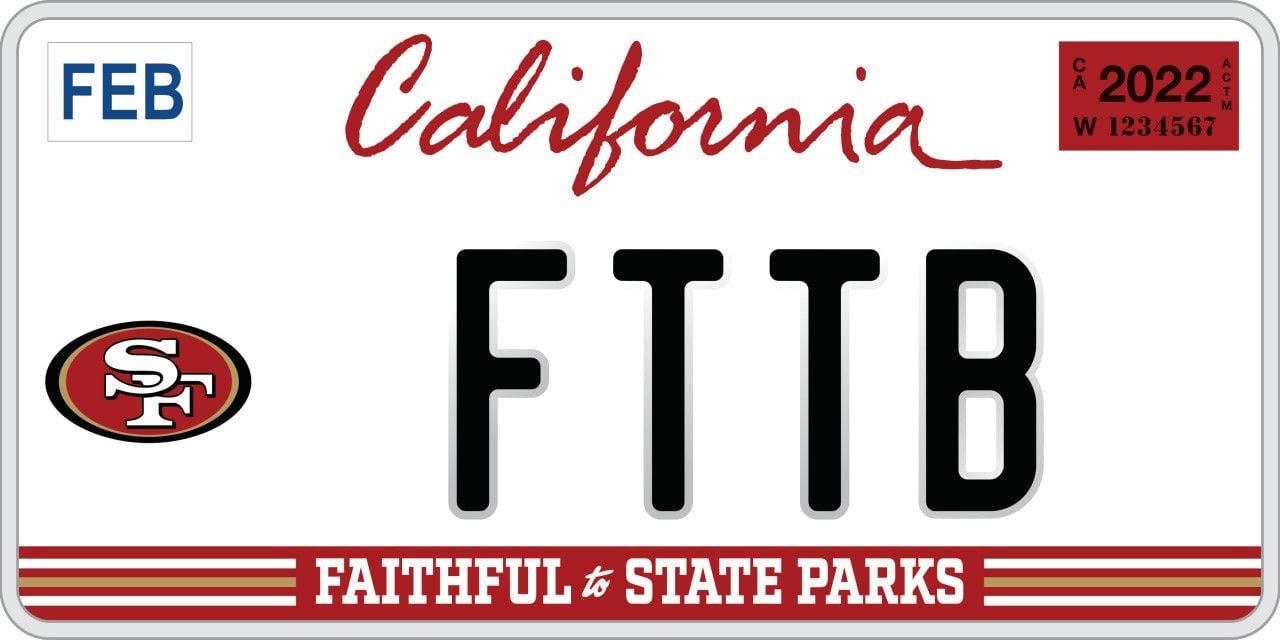 49ers-Branded CA License Plates Are Coming, and You Might Be Able to ...