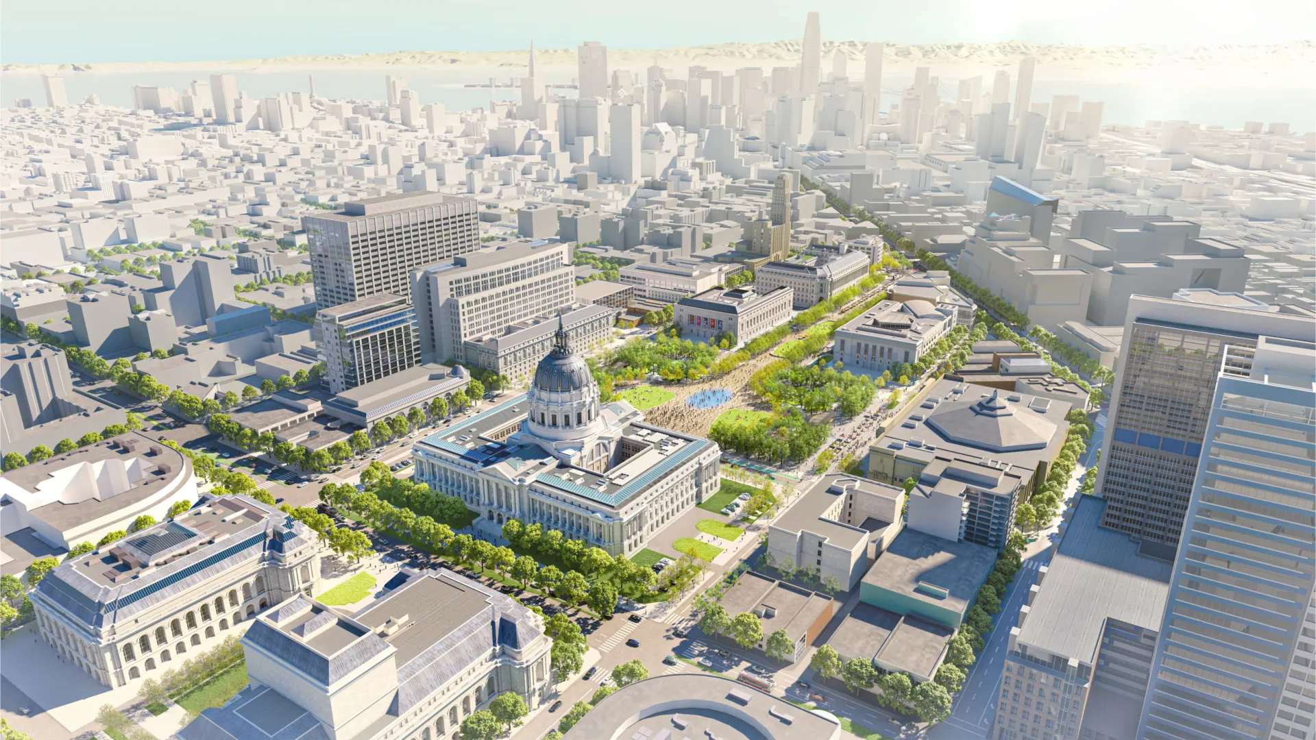 New Trees Installed in Civic Center Mark Grand Plan to ‘Reintroduce ...