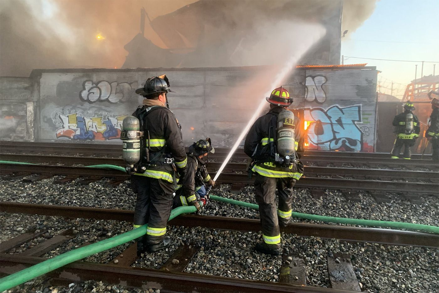 Oakland Firefighters Contain Huge Four-Alarm Blaze at Lumber Warehouse