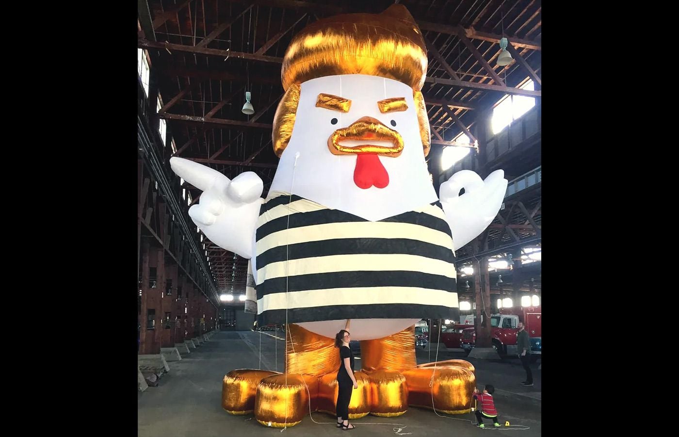 Inflatable Trump Chicken Comes Out of Storage to Protest Fundraiser In SF