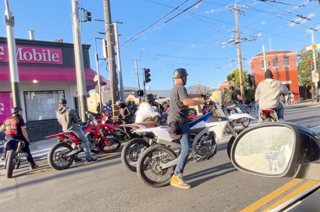 Dirt Bike Mayhem Swarmed Both Sides of the Bay Sunday; Oakland Store ...