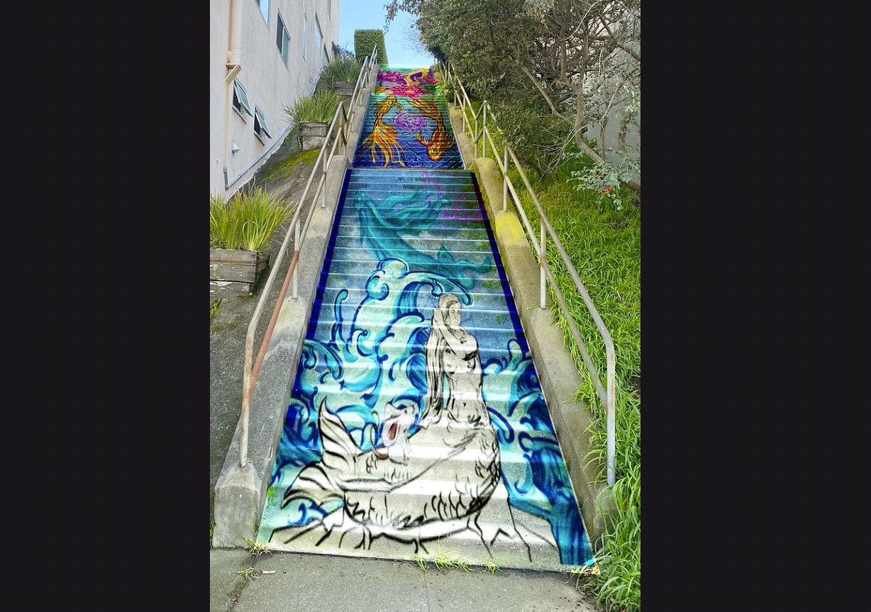 SF Getting Another Mosaic Tiled Stairway, This One In Anza Vista, as a ...