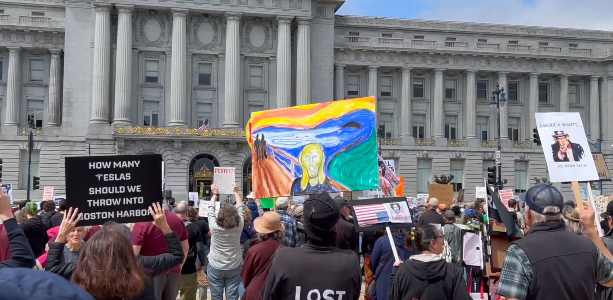 Anti-Trump Protests Take Over San Francisco: Ocean Beach, Civic Center ...